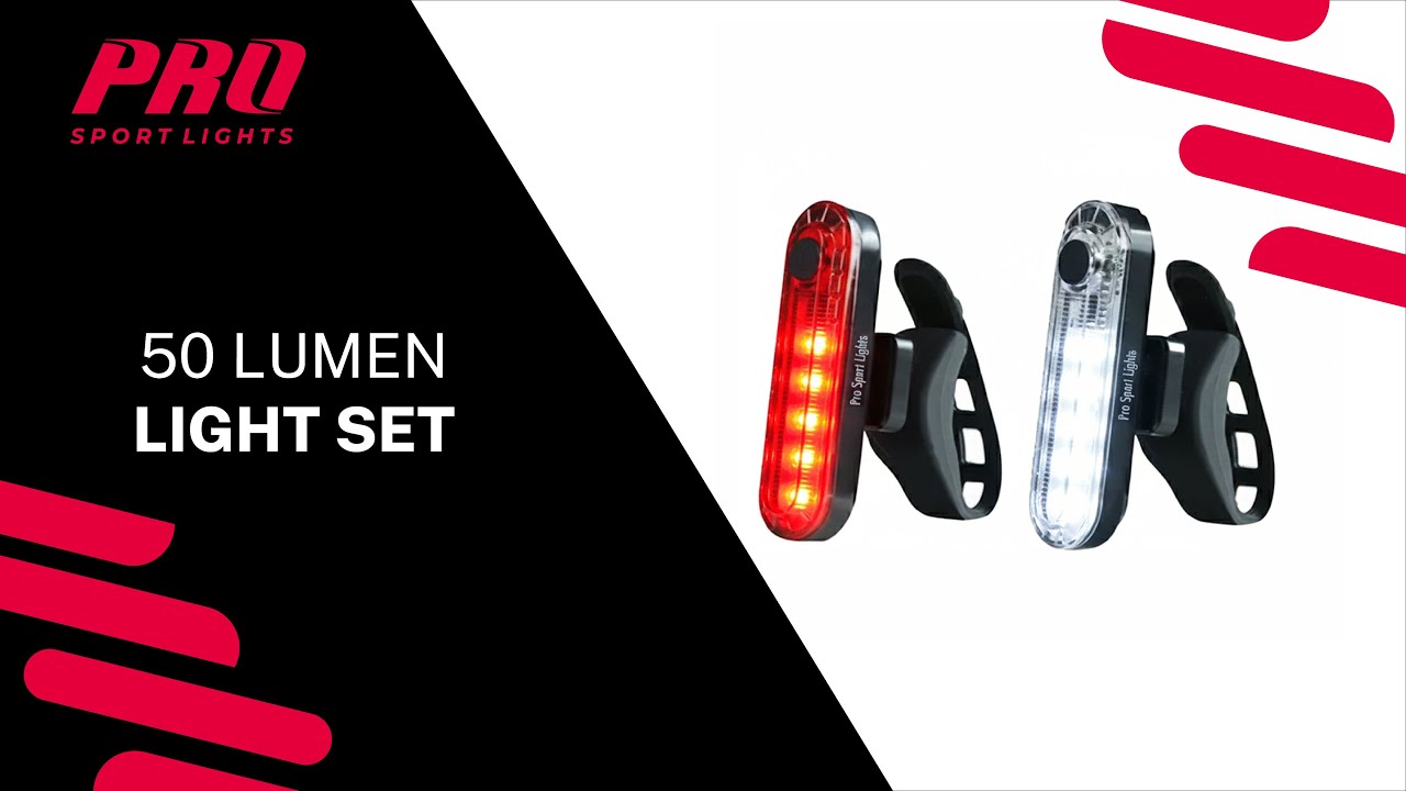 Front Light and Rear Light Bicycle 50 Lumen Bicycle Lighting Set Pro ...