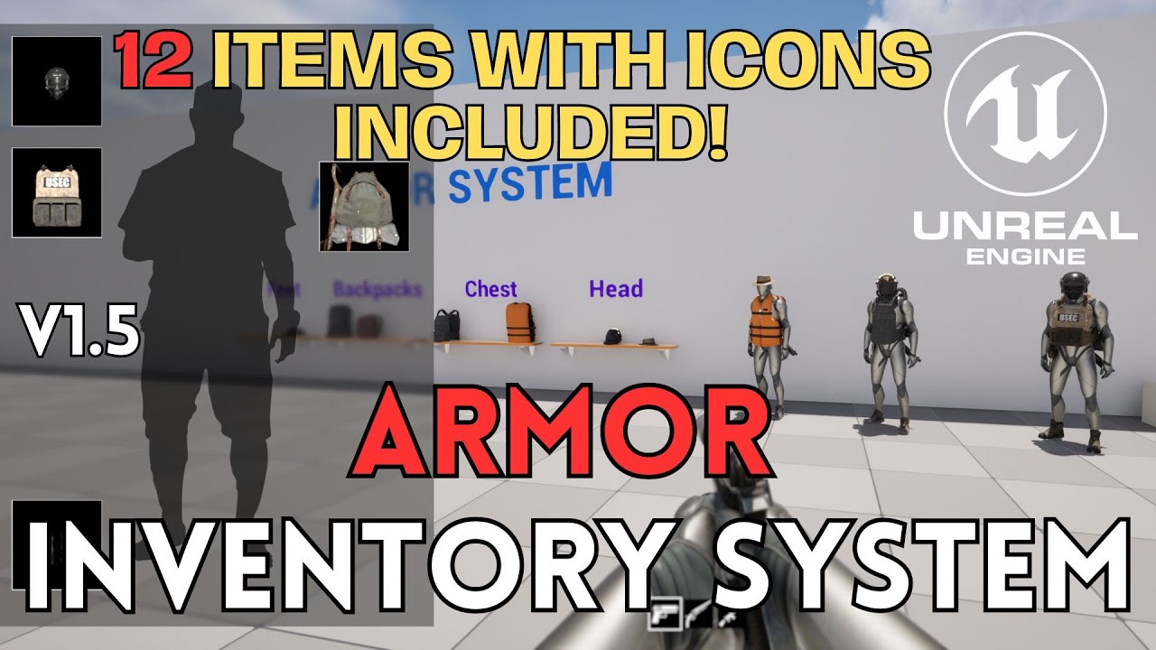 ARMOR INVENTORY SYSTEM! Zombie Shooter Kit v1.5 - YouTube