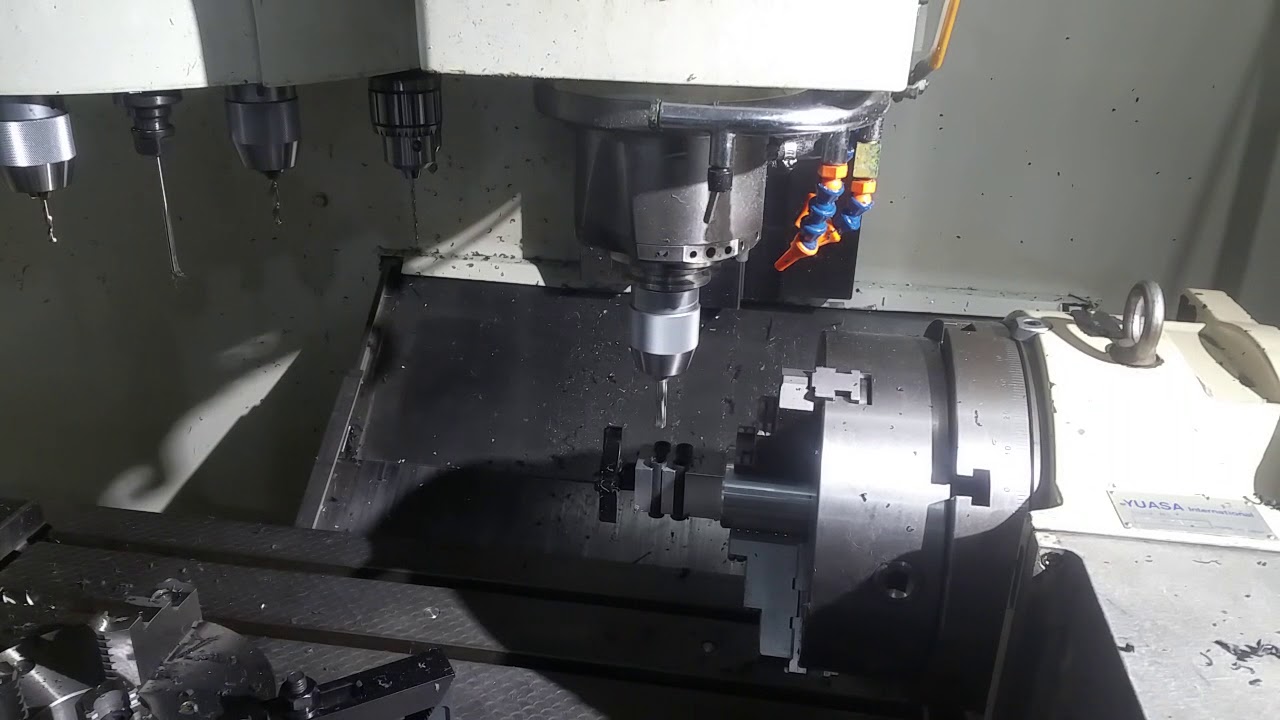 Marks 4 axis Mill Tool Changer Rigid Tapping - YouTube