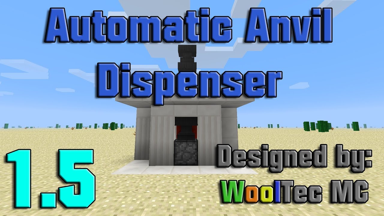 Automatic Anvil Dispenser for Minecraft 1.5/13w03a - YouTube