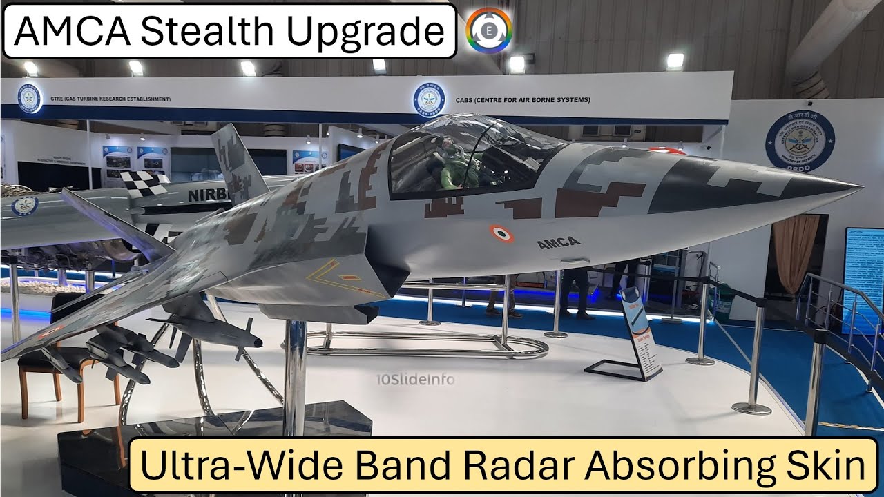 AMCA Stealth Upgrade | Ultra-Wide Band Radar Absorbing Skin - YouTube