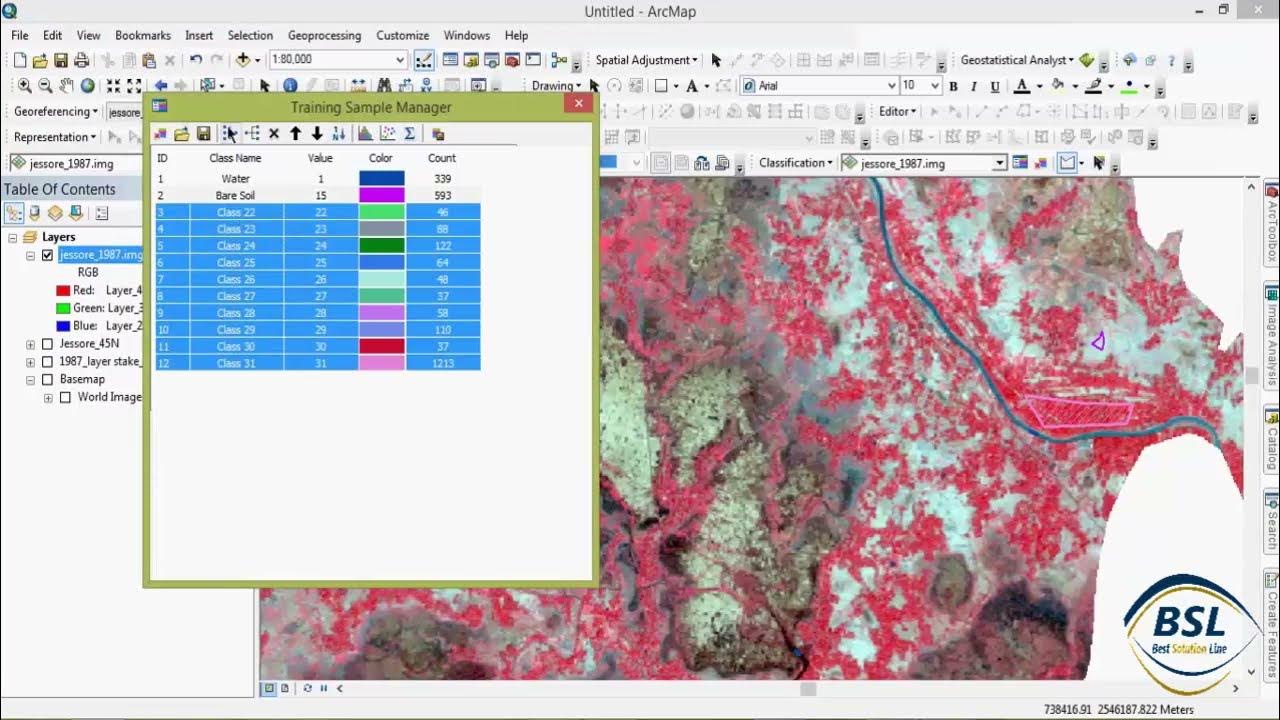 Supervised Classification in ArcGIS | @bestsolutionline GIS Tutorials - YouTube