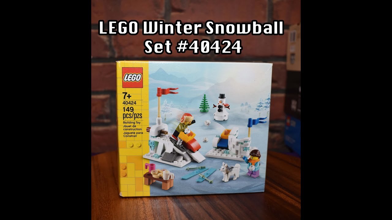 Lego Winter Snowball Set # 40424 build and review - YouTube