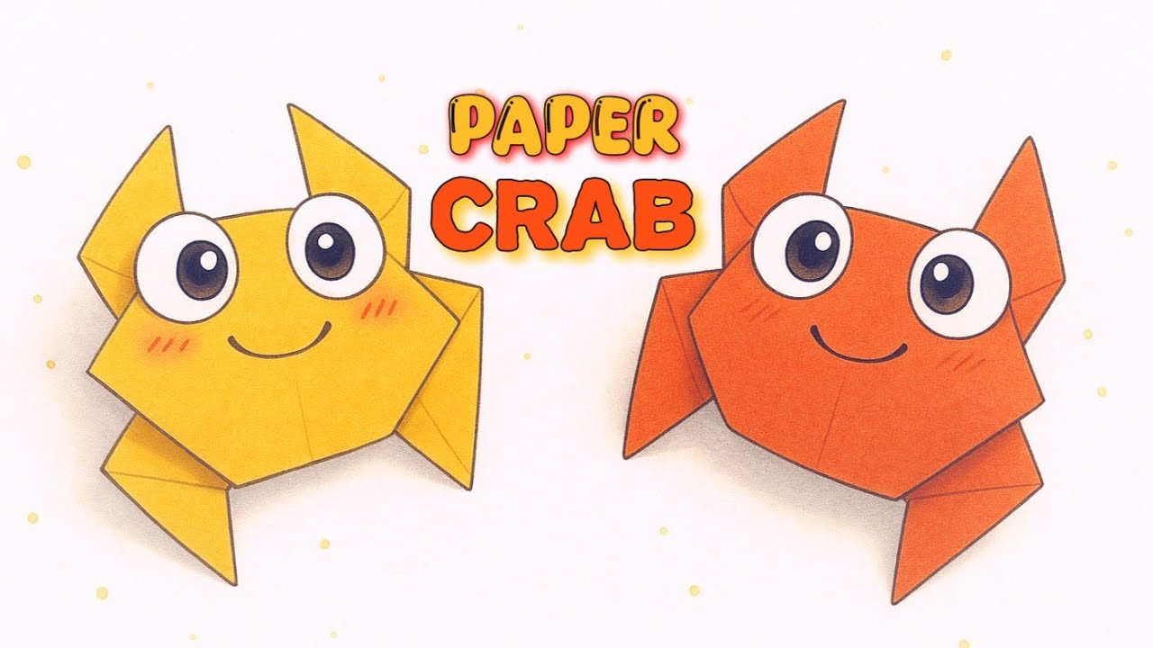 How to make easy Paper Crab in just 2 Minutes! - YouTube