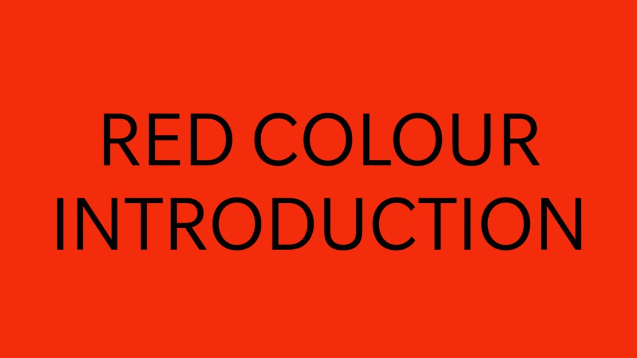 Red Colour Introduction for Pre Nursery Kids - YouTube