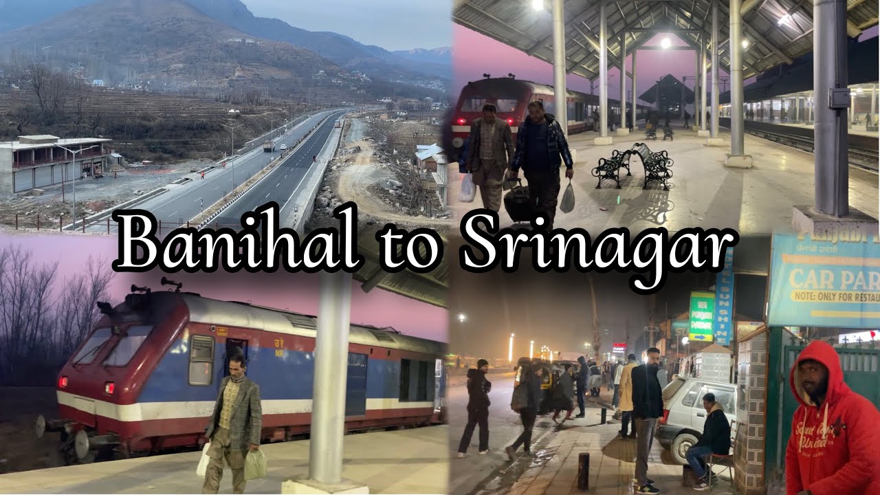 Banihal to Srinagar on train tribal ||☺️|| #banihal #srinagar #vlog # ...