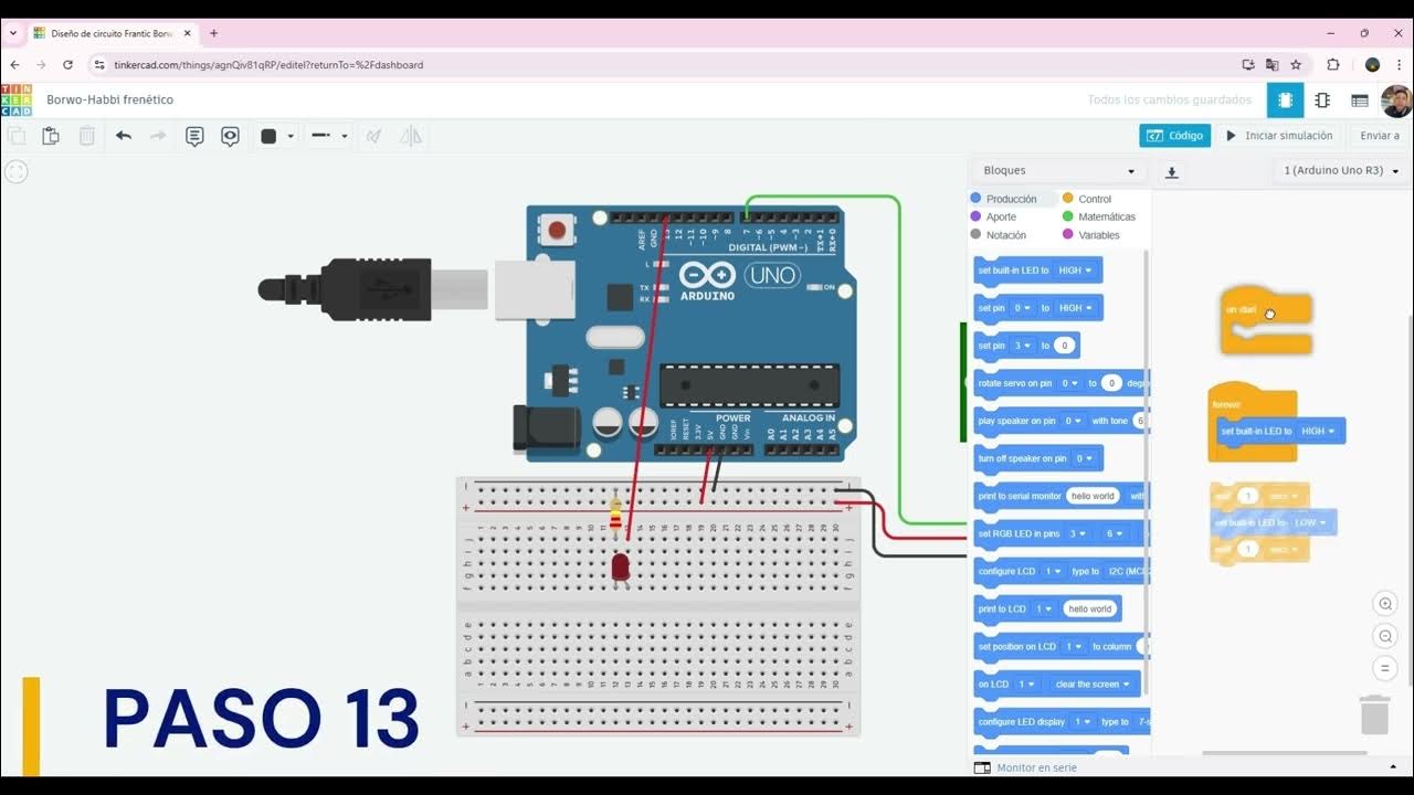 Sensor PIR con Arduino en Tinkercad - YouTube