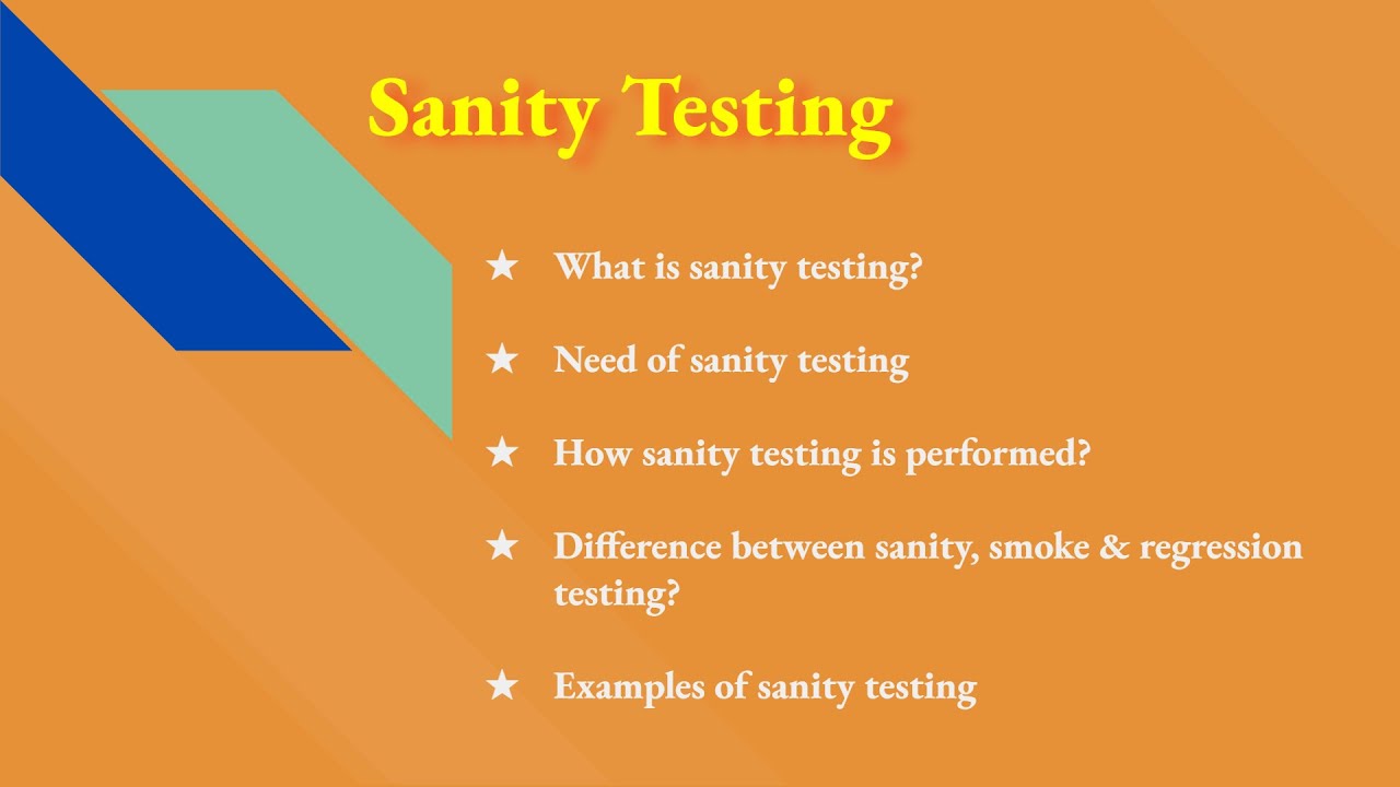 Sanity Testing With Examples Difference Between Smoke Testing And Sanity Testing With Examples Difference Between Smoke Testing And