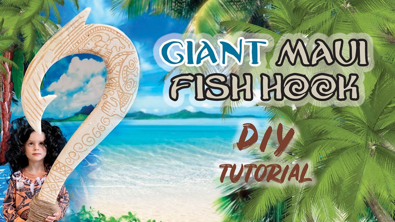 DIY Giant Moana Maui Fish Hook Make Tutorial - YouTube
