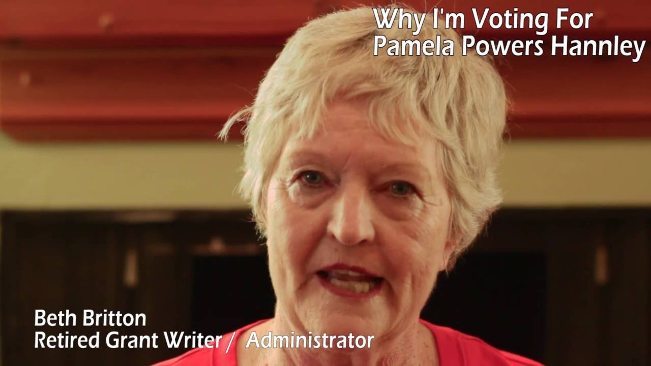 Beth Britton - Why I'm Voting For Pamela Powers Hannley - YouTube