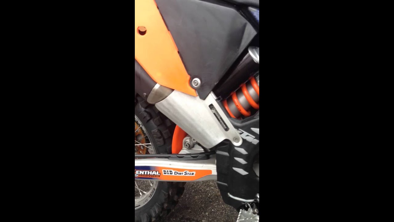 2008 KTM 505 xcf walk around start up. - YouTube