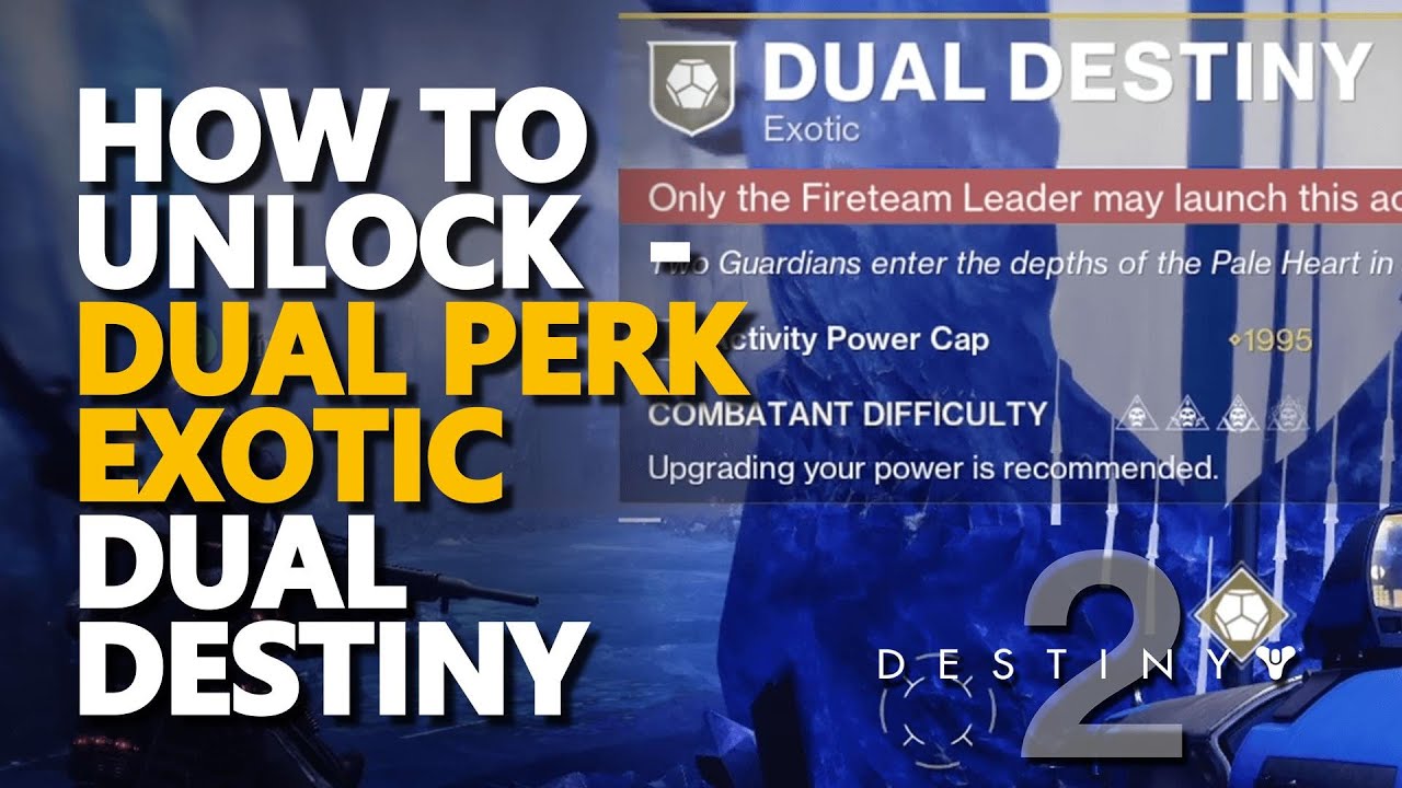 How to unlock Dual Destiny Mission - Dual Perk Exotic Destiny 2 - YouTube