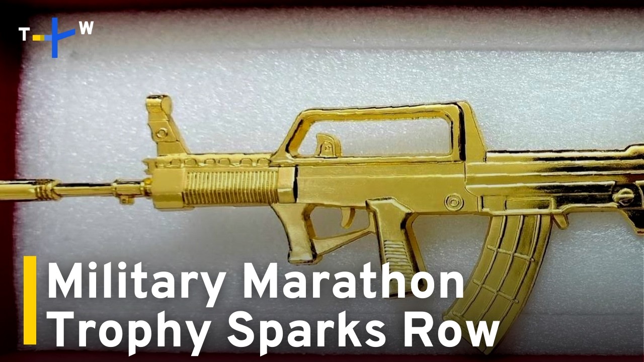 Marathon sparks controversy with machine gun-shaped trophies | Seniors ...