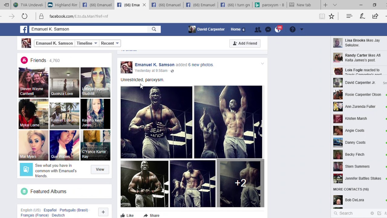 Emanuel K. Samson's (gunman at tn church shooting) facebook page ...
