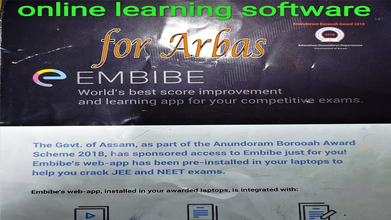 arbas online learning software//How to use it in simple method//embibe ...