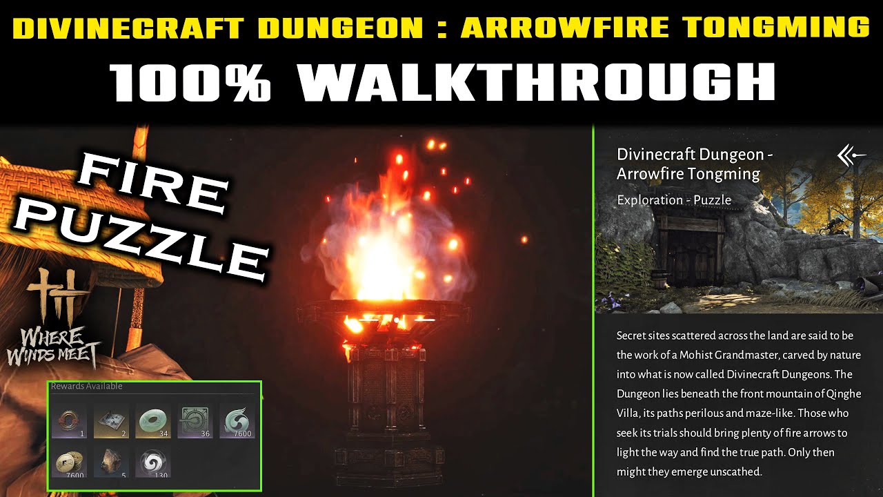 Divinecraft Dungeon Arrowfire Tongming 100% Walkthrough Explained ...