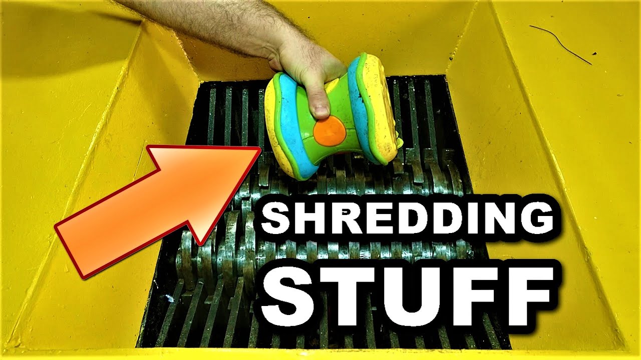 SHREDDER MACHINE! Hard and Soft Things Shredding - Shredding Stuff ...