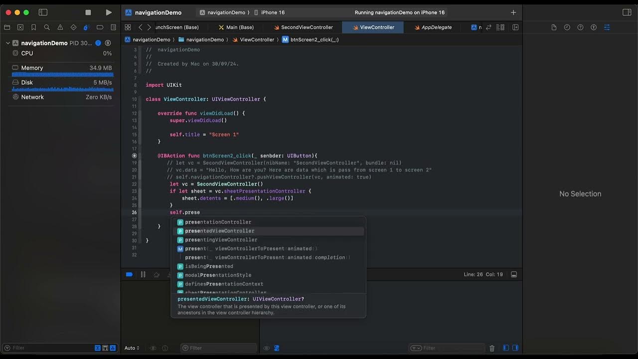 Half sheet view controller in iOS Swift UISheetPresentationController - YouTube