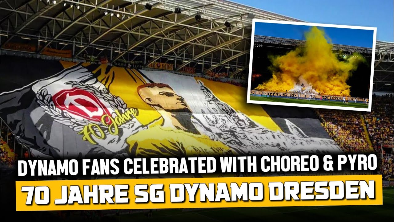 Dynamo Dresden - Waldhof Mannheim | Amazing Choreo Pyro of 70 Jahre SG ...