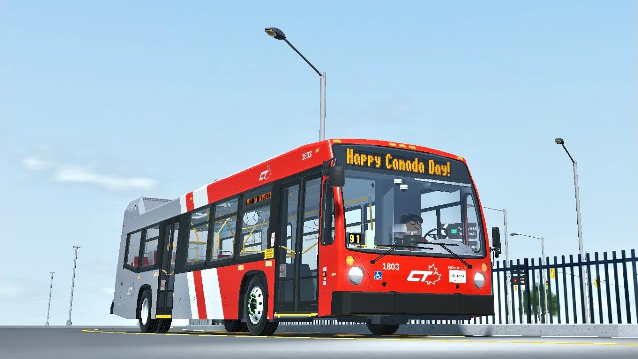 Happy Canada Day! Let's play roblox Cayuga: 2018 Nova Bus LFS Diesel ...