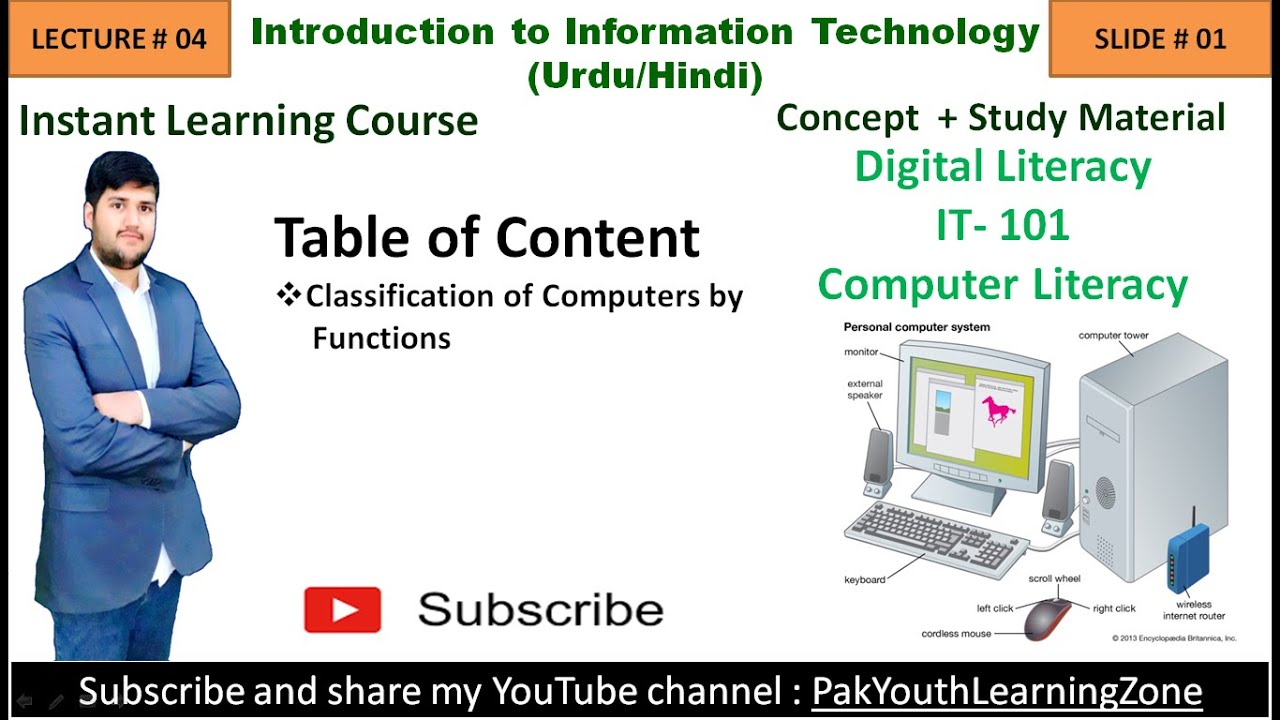 Lecture # 4 || Introduction to IT || Digital Literacy | Computer ...