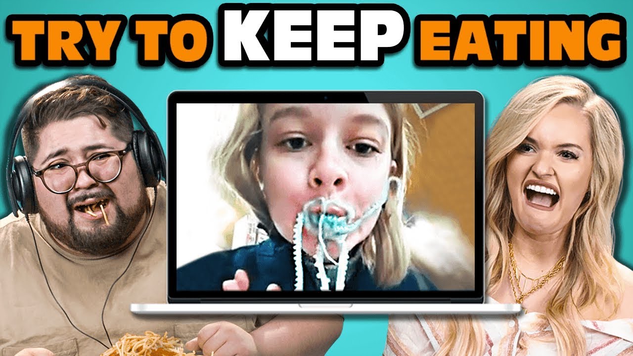 College Kids React To Try To Keep Eating While Watching Challenge - YouTube