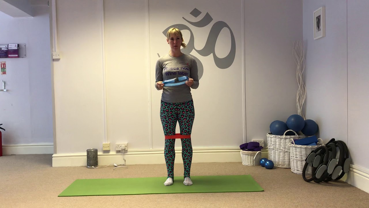 Glutes and quads with the Pilates loop - YouTube