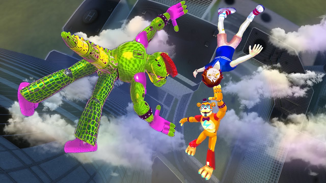 FNAF 9 Security Breach - Funny And Crazy Ragdoll Falls [GMOD] - YouTube