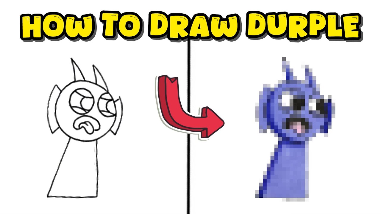 How to Draw Durple from Incredibox Sprunki – Game Character Tutorial ...
