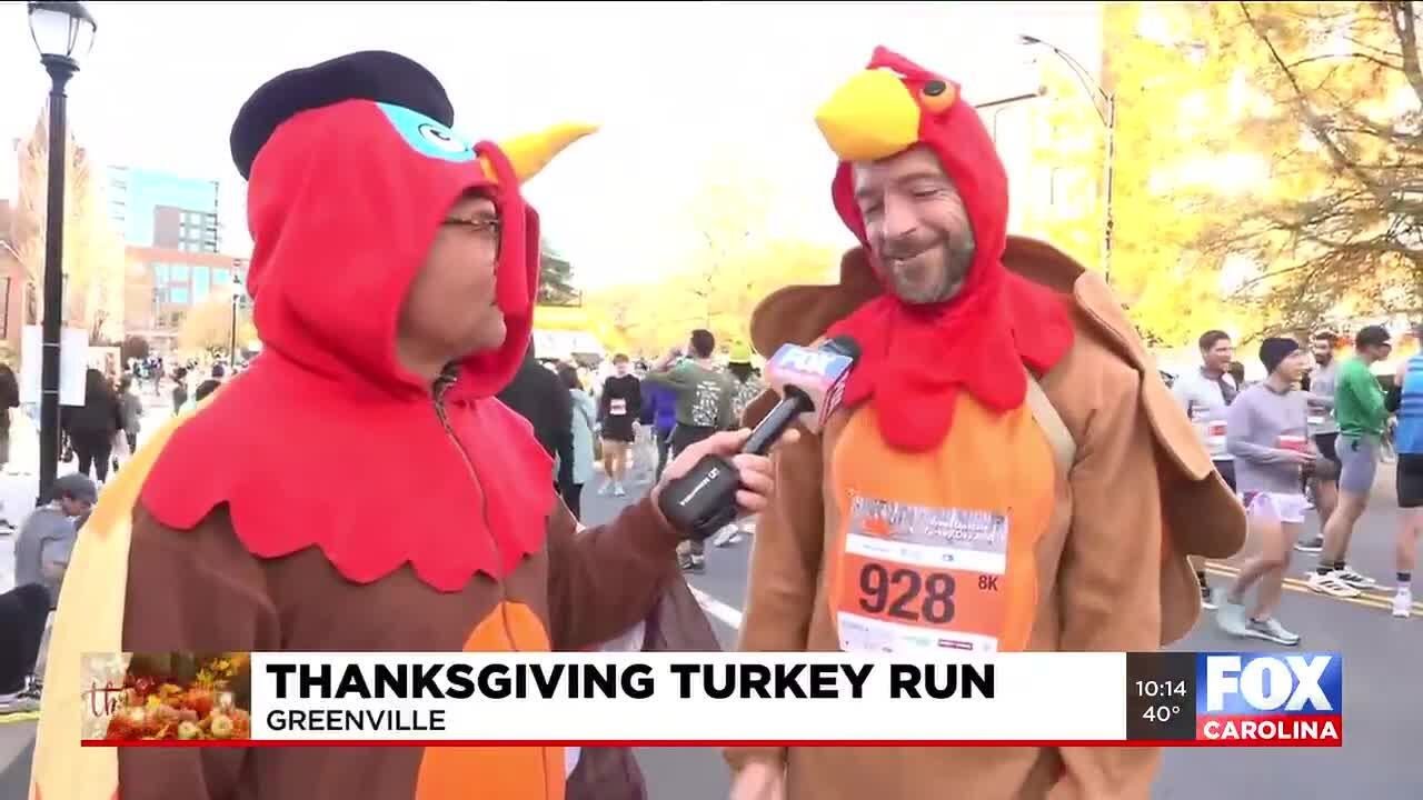 Thanksgiving turkey run held in Greenville - YouTube