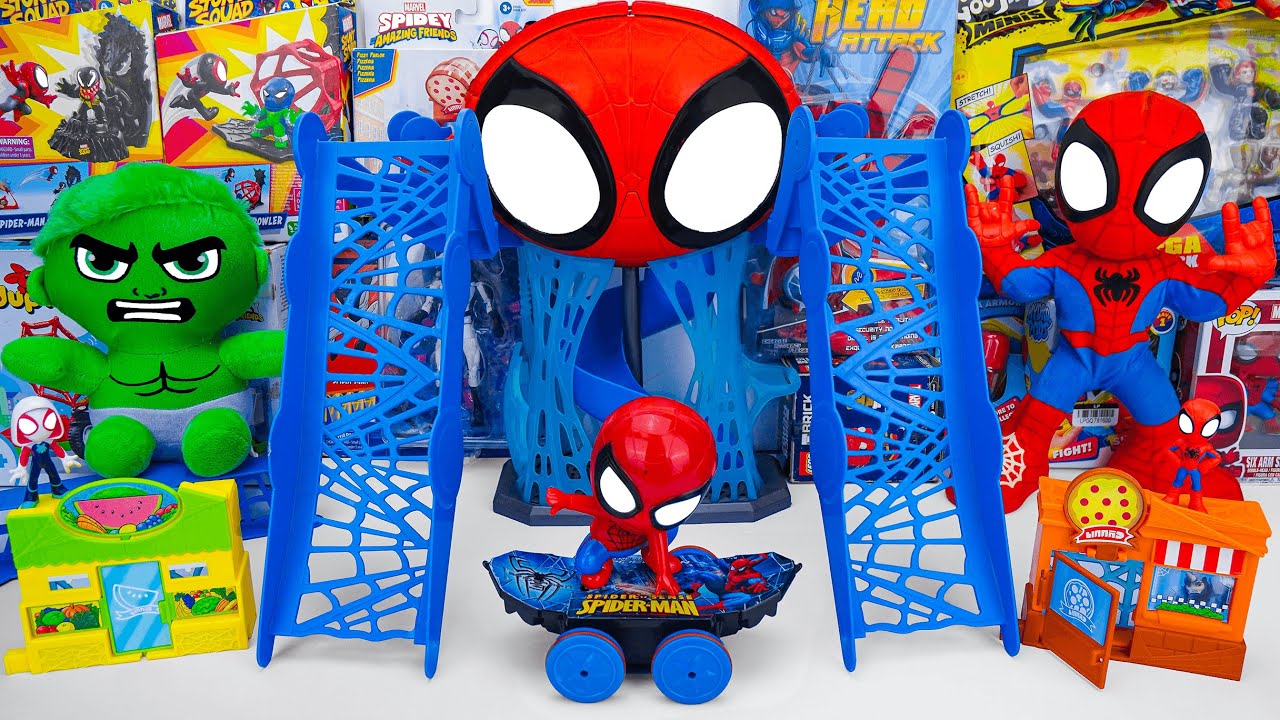 Marvel Spiderman Toys Unboxing Review | Marvel Spiderman Webquarters ...