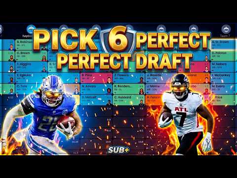 PICK 6 12 MAN PPR FANTASY FOOTBALL MOCK DRAFT!