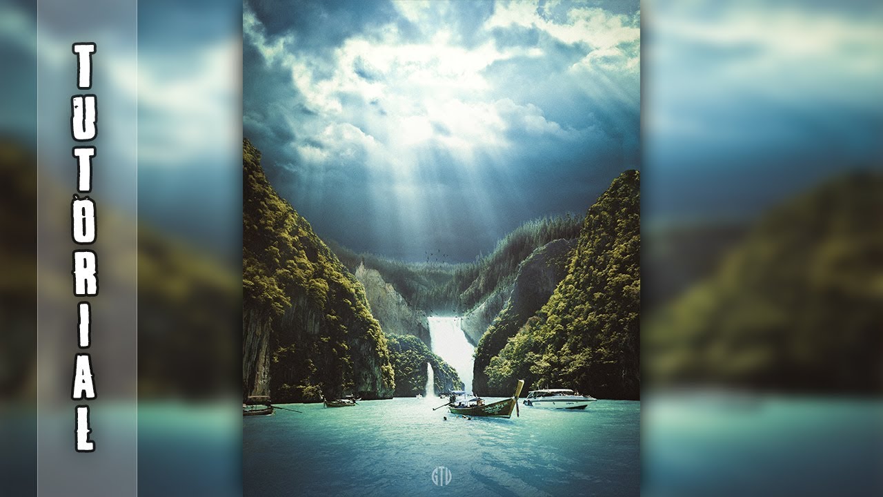 Tutorial - Waterfall Island [Photoshop Manipulation] - YouTube