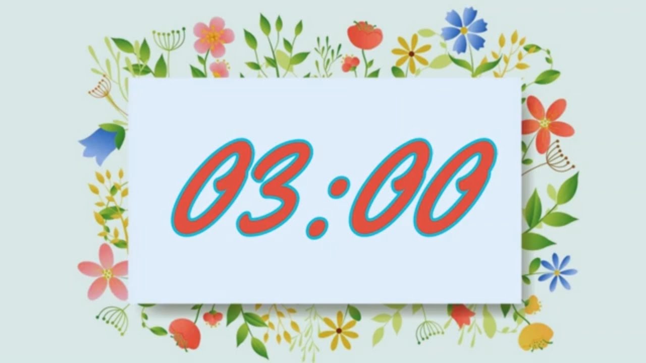 3 Minute Spring Flower Timer with Music and Alarm 🎵⏰ - YouTube