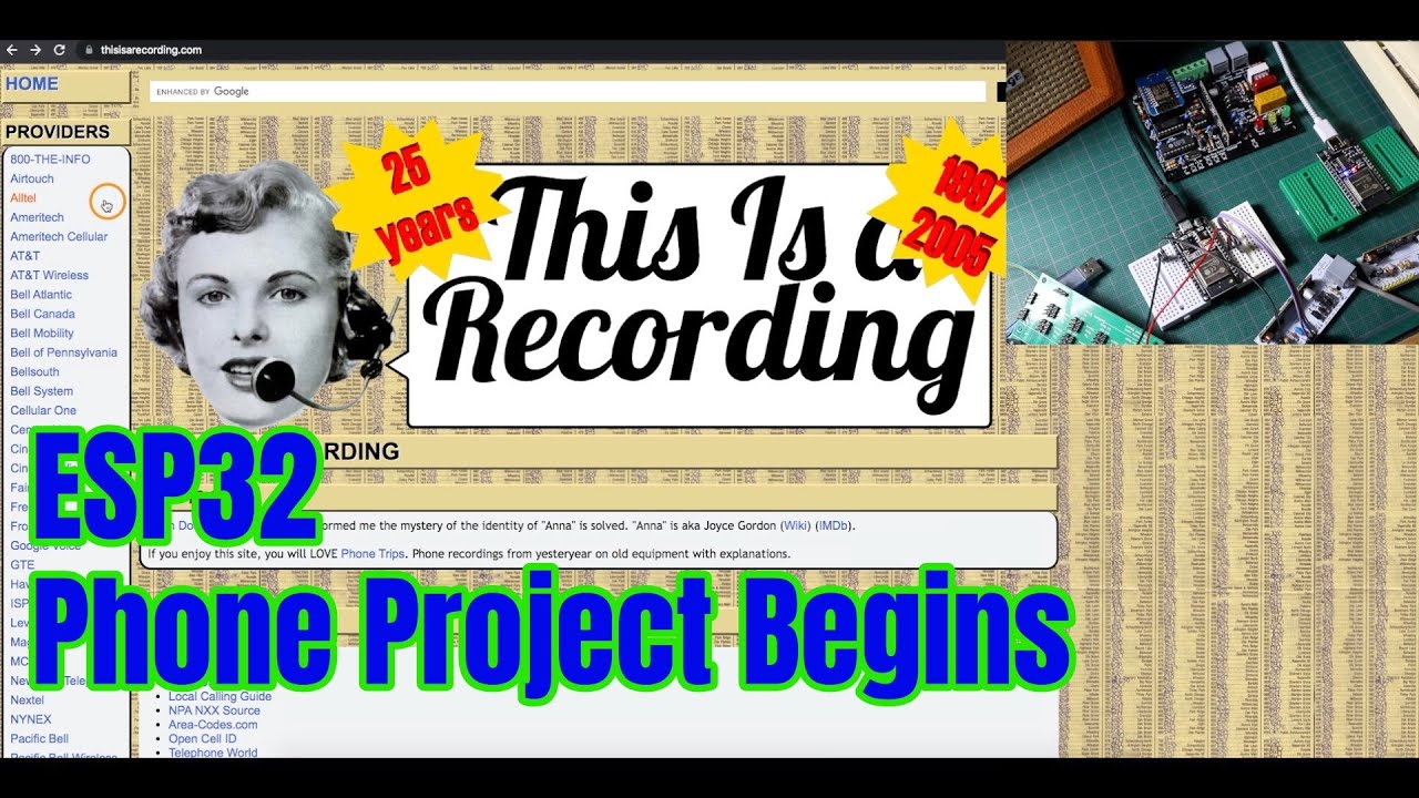 Telephone Central Office Re-Design with ESP32 Begins - YouTube