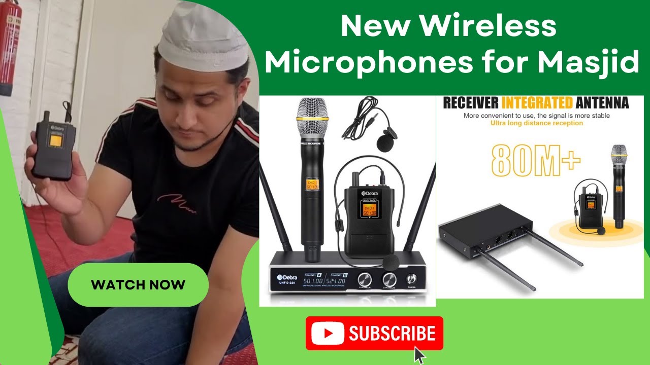 Unboxing of Wireless Microphones at the Mosque | UHF Dual Mics - YouTube