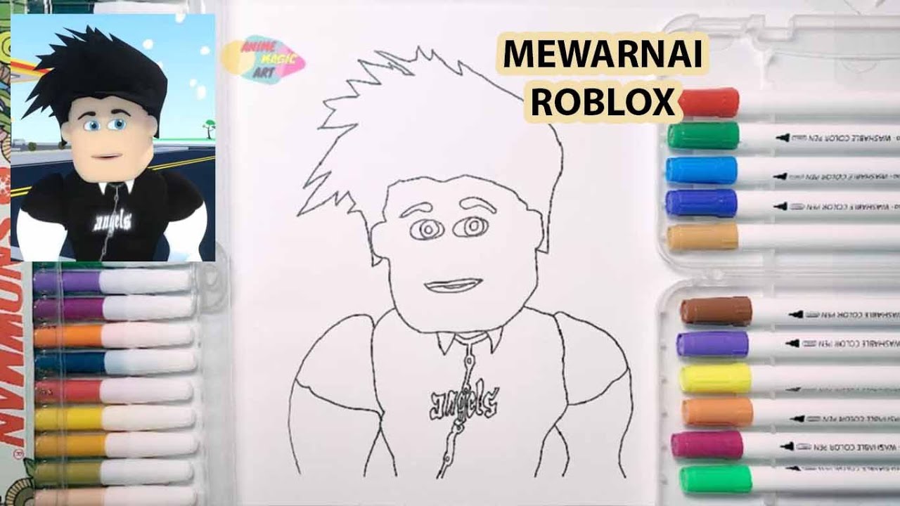 Sketsa Menggambar dan Mewarnai Roblox Menggunakan Tyno Washable Makers ...