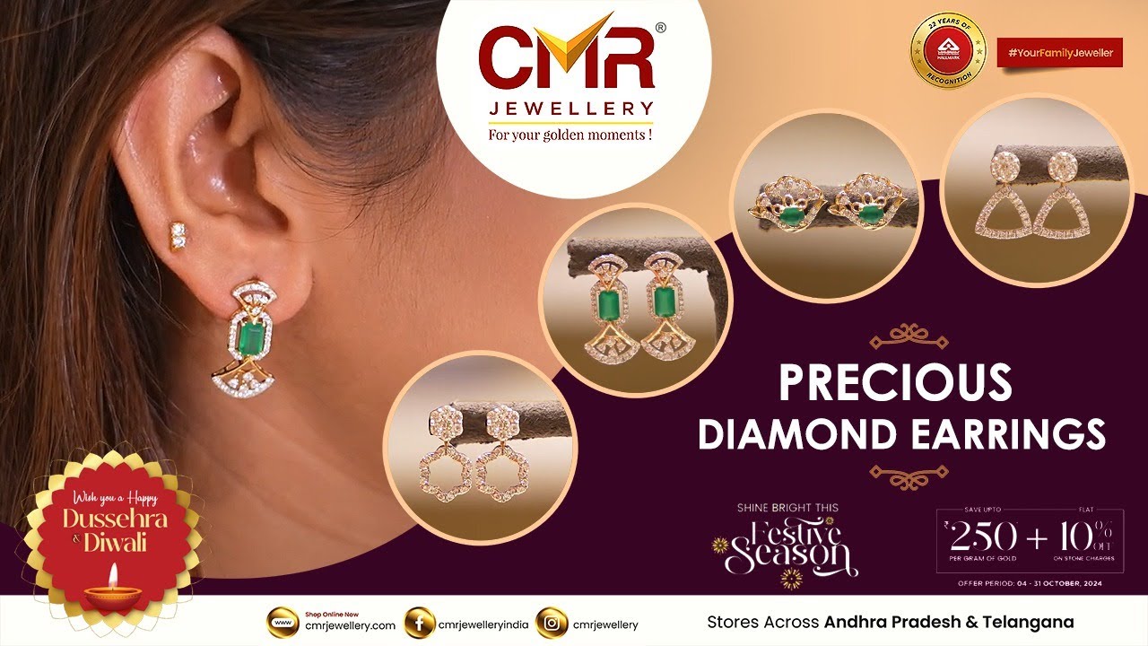 Captivate hearts with our alluring diamond earrings collection | CMR ...