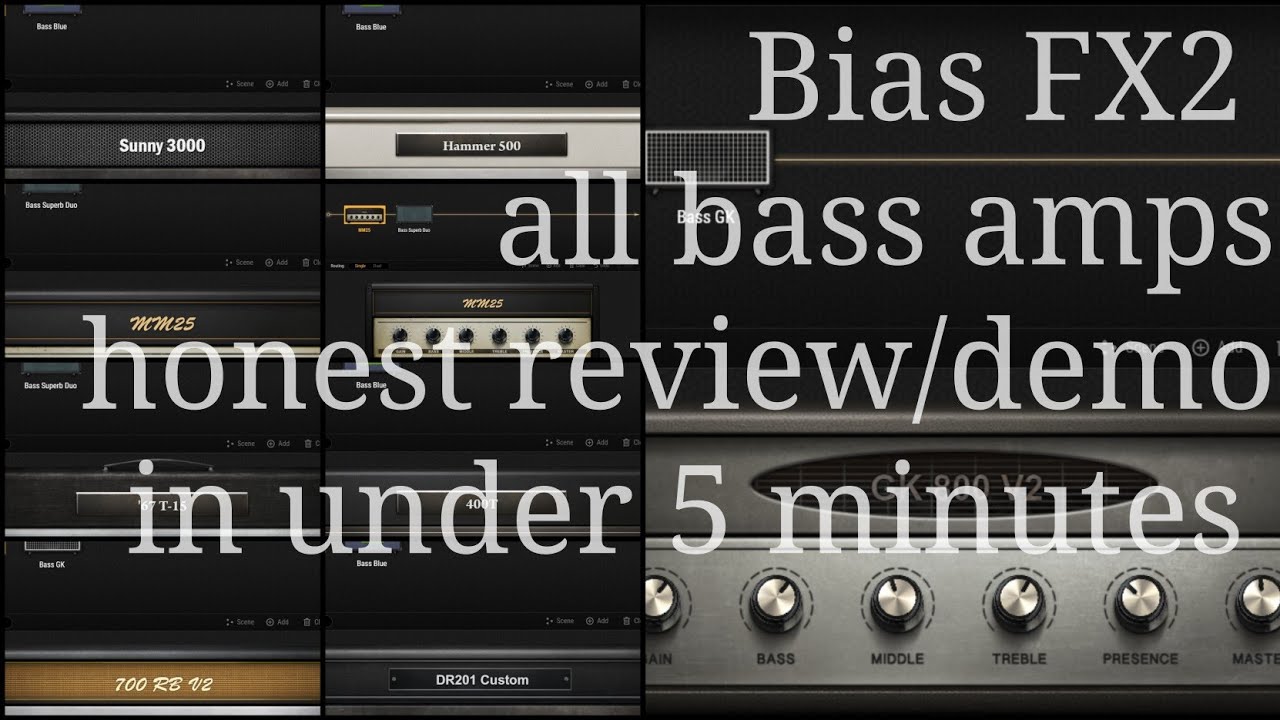 honest review - BIAS FX 2 - Bass Amps sound demo / comparison - no ...