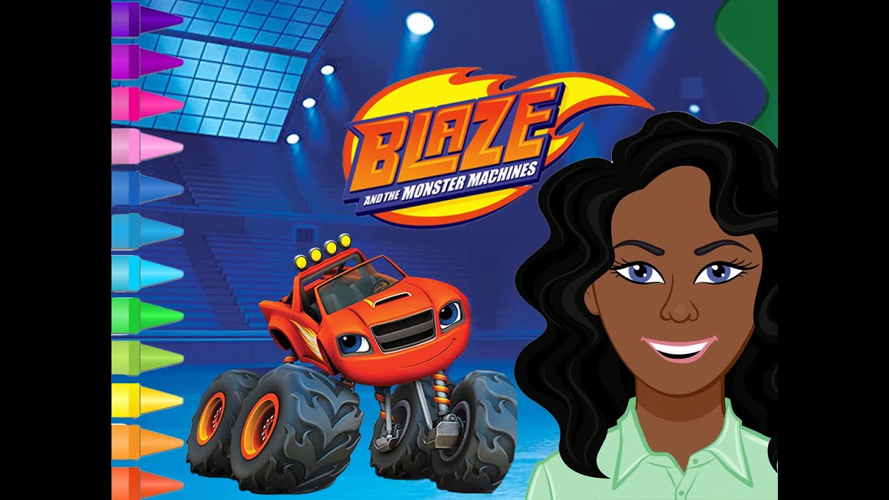 COLORING BLAZE & THE MONSTER MACHINES COLORING PAGE 🚚 | ART ACTIVITY ...