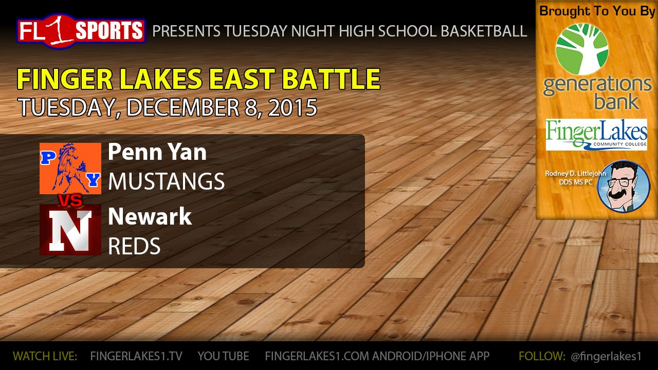 Penn Yan Mustangs vs. Newark Reds .::. 12/8/15 .::. W-FL High School ...