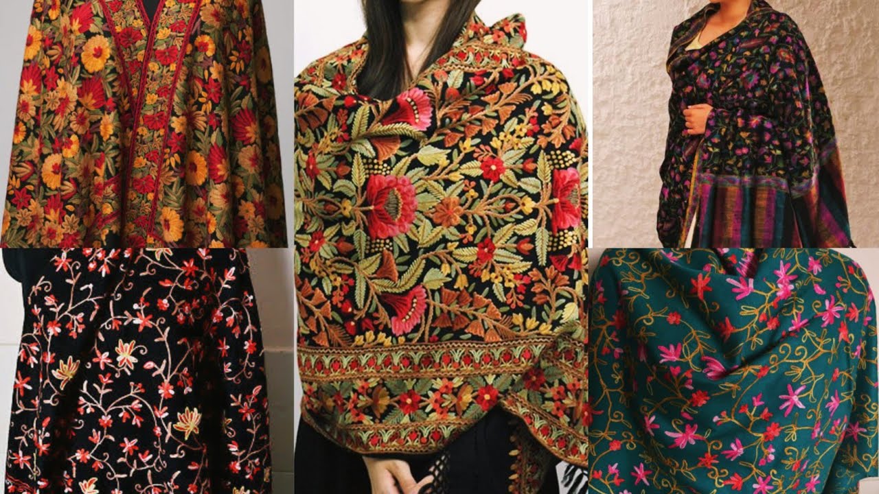 Beautiful embroidery shal design ️winter new shal design ️ Ladies shal ...