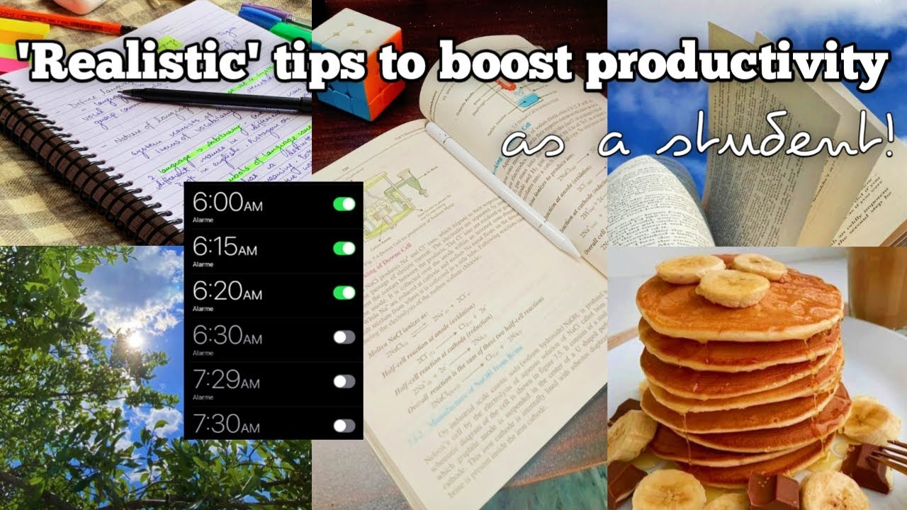 'Realistic' tips to boost productivity 📈 ️ as a student|| Inaheem - YouTube