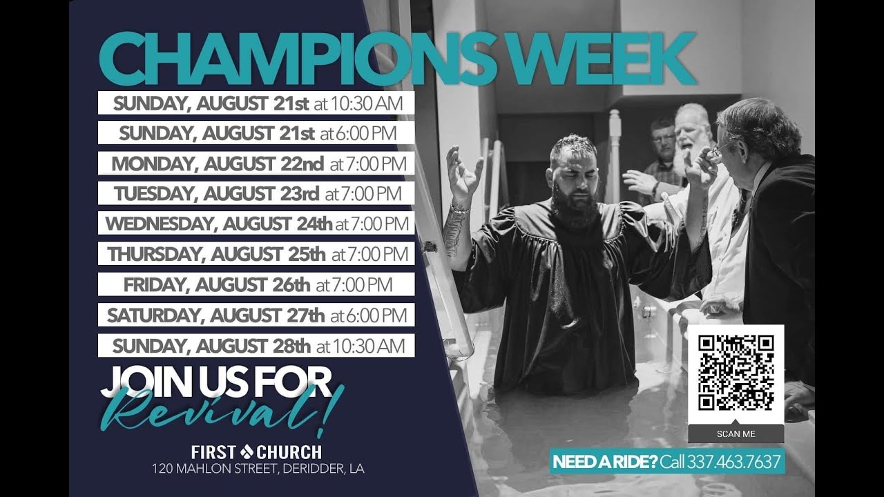 Champions Week Wednesday Evening Service - YouTube