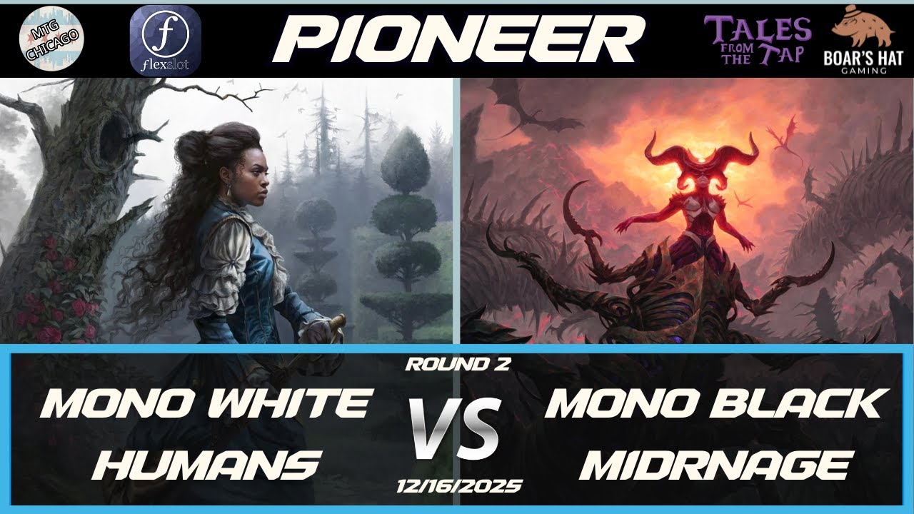 Mono White Humans VS Mono Black Mid [MTG Pioneer Round 2] - YouTube