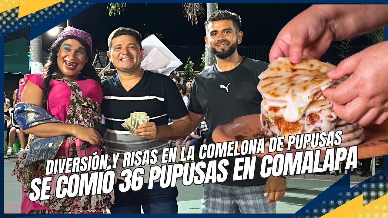 Diversión y risas en la comelona de Pupusas en Comalapa, el ganador se ...