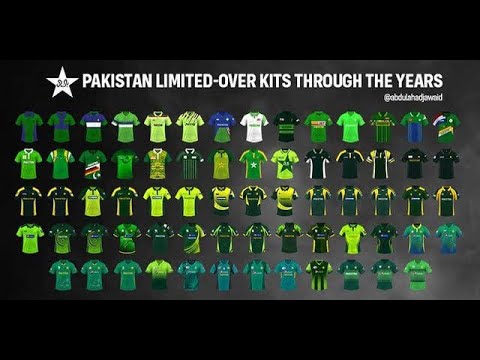 All Pakistan Cricket Jerseys/Kits All World Cup | Green Shirt 1980 To ...