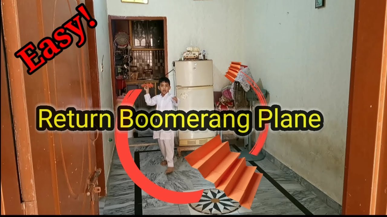 Come Back Paper Plane Easy | Return Boomerang plane | How to make a ...