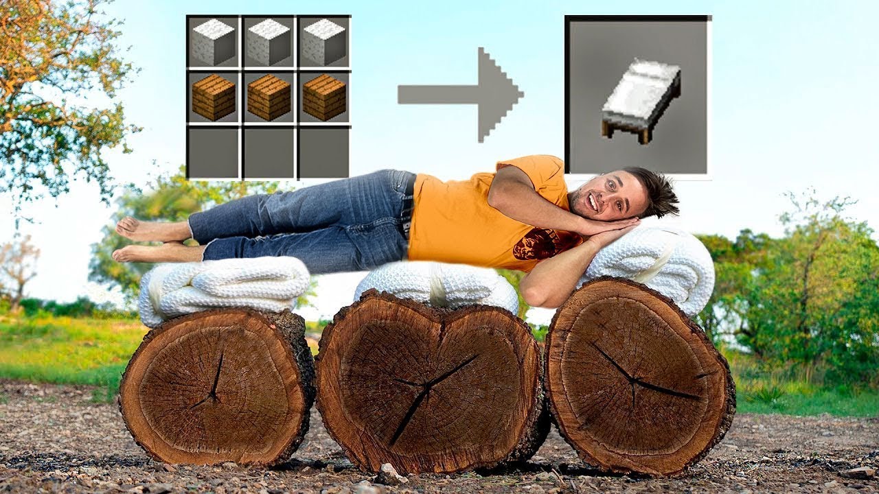 MINECRAFT IN REAL LIFE CHALLENGE.. *** 24 HOURS SURVIVAL USING SECRET ...