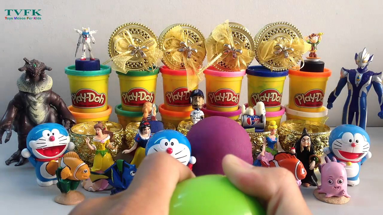PLAY DOH SURPRISE EGGS with Surprise Toys | Disney, Finding Nemo,Frozen ...